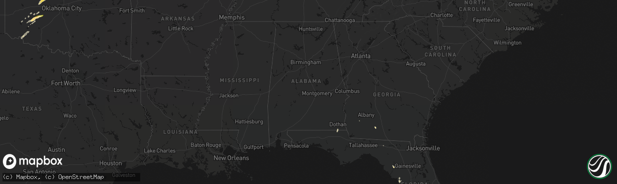 Hail Map in Alabama on April 3, 2026 - HailTrace