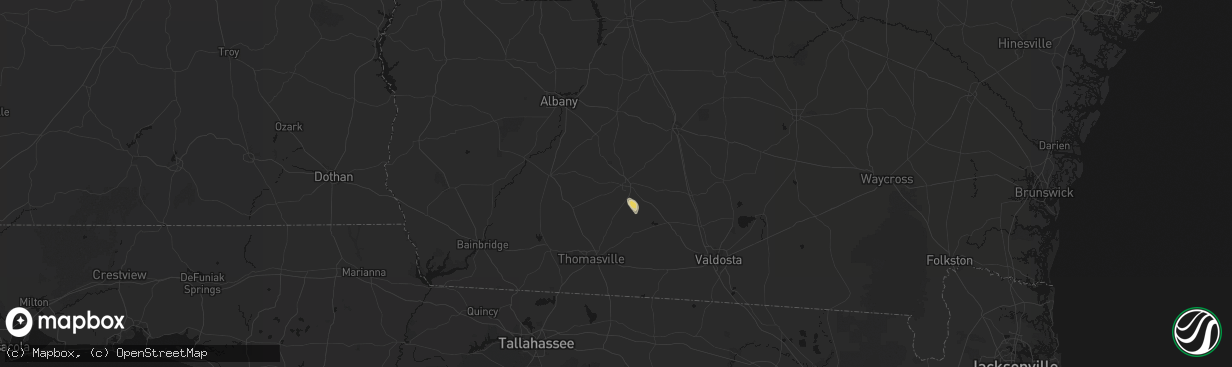 Hail Map in Moultrie, GA on April 3, 2026 - HailTrace