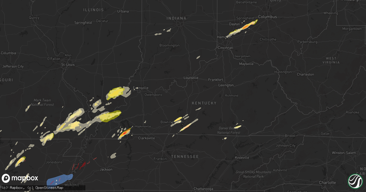 Hail Map in Kentucky on April 4, 2025 - HailTrace