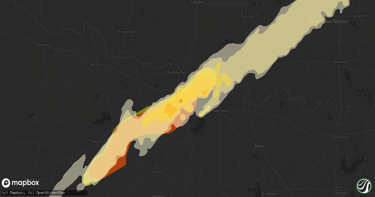 Hail Map in Wichita Falls, TX on April 4, 2025 - HailTrace