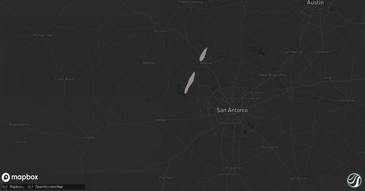 Hail Map in Mico, TX on April 6, 2023 - HailTrace