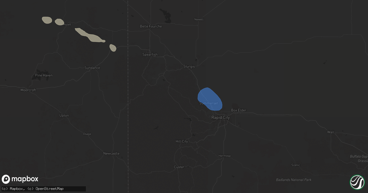 Hail Map in Nemo, SD on April 8, 2025 - HailTrace