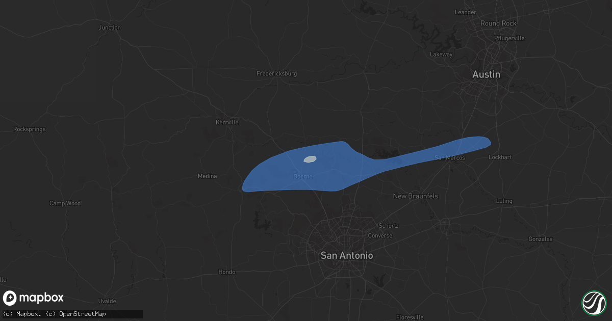 Hail Map in Boerne, TX on April 14, 2023 - HailTrace