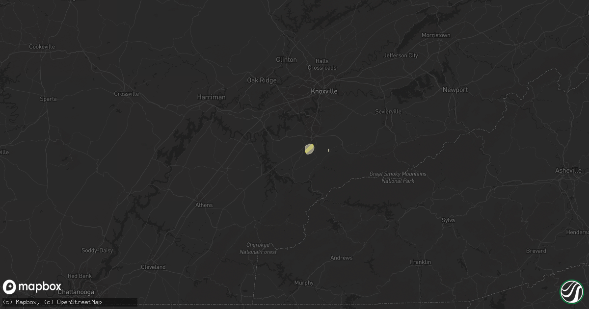 Hail Map in Maryville, TN on April 14, 2023 - HailTrace