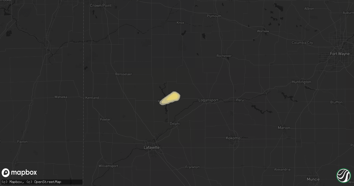 Hail Map in Idaville, IN on April 14, 2026 - HailTrace