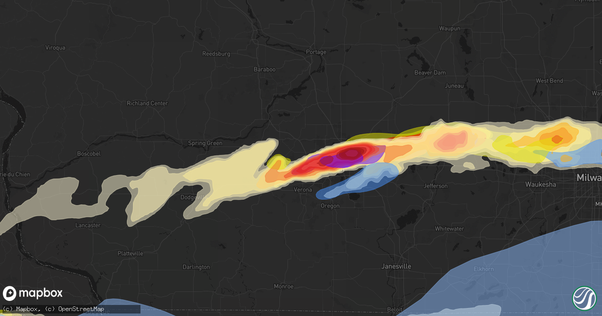 Hail Map in Middleton, WI on April 14, 2026 - HailTrace