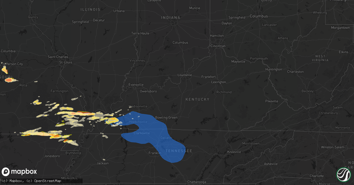Hail Map in Kentucky on April 16, 2026 - HailTrace
