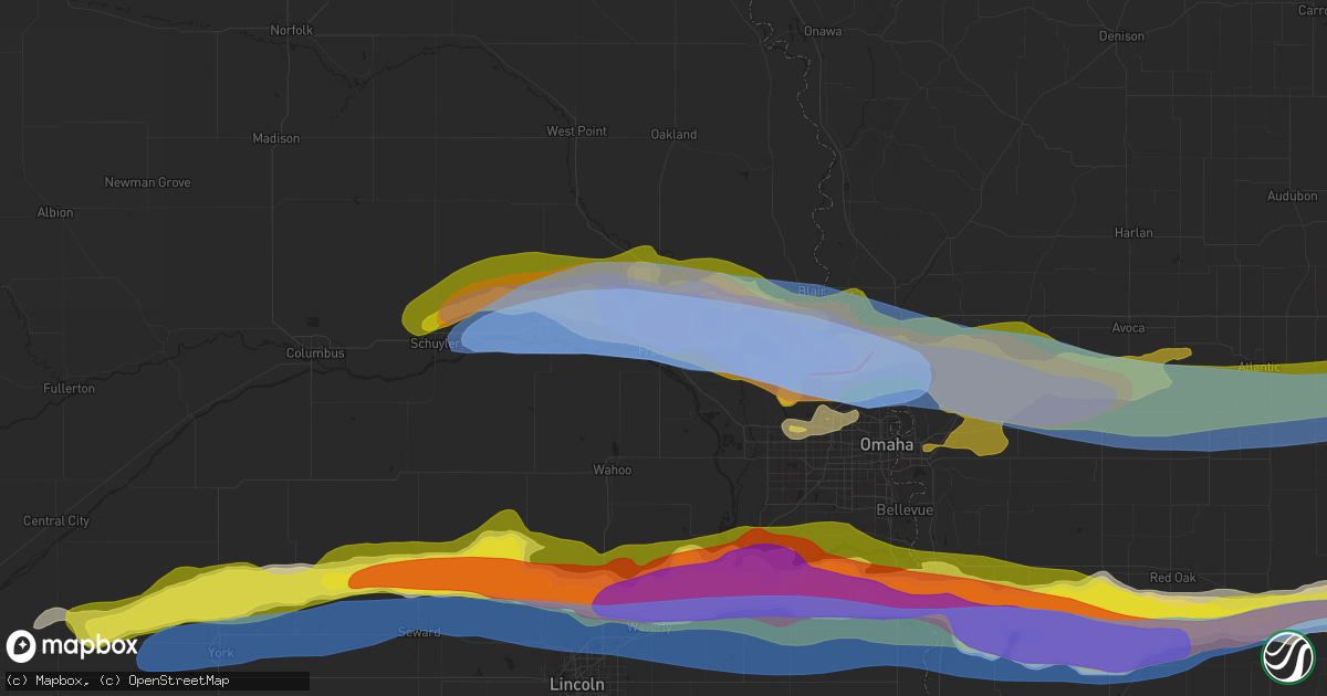 Hail Map in Fremont, NE on April 17, 2025 - HailTrace