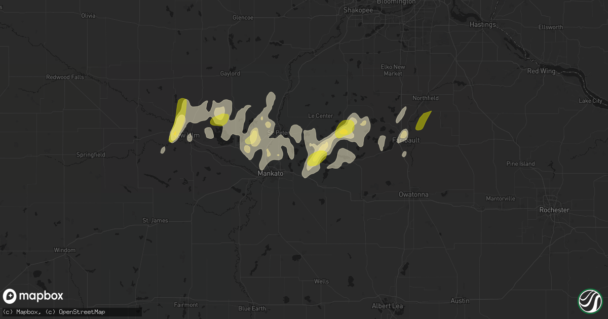 Hail Map in Madison Lake, MN on April 17, 2026 - HailTrace