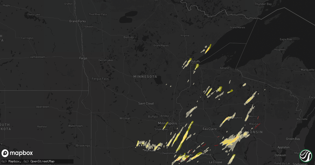 Hail Map in Minnesota on April 17, 2026 - HailTrace