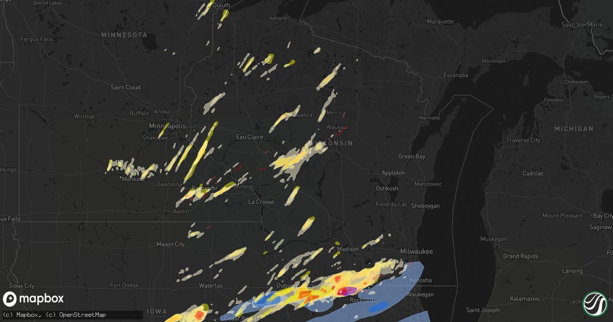 Hail Map in Wisconsin on April 17, 2026 - HailTrace
