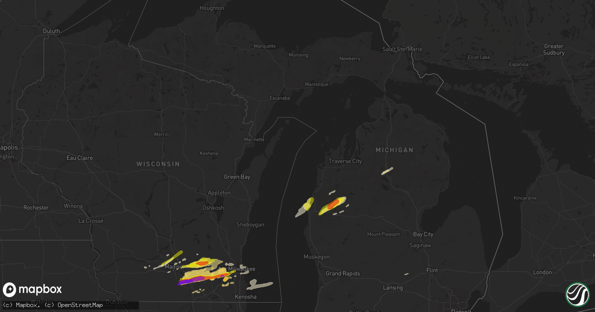Hail Map in Michigan on April 18, 2025 - HailTrace
