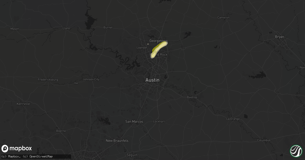 Hail Map in Austin, TX on April 18, 2026 - HailTrace