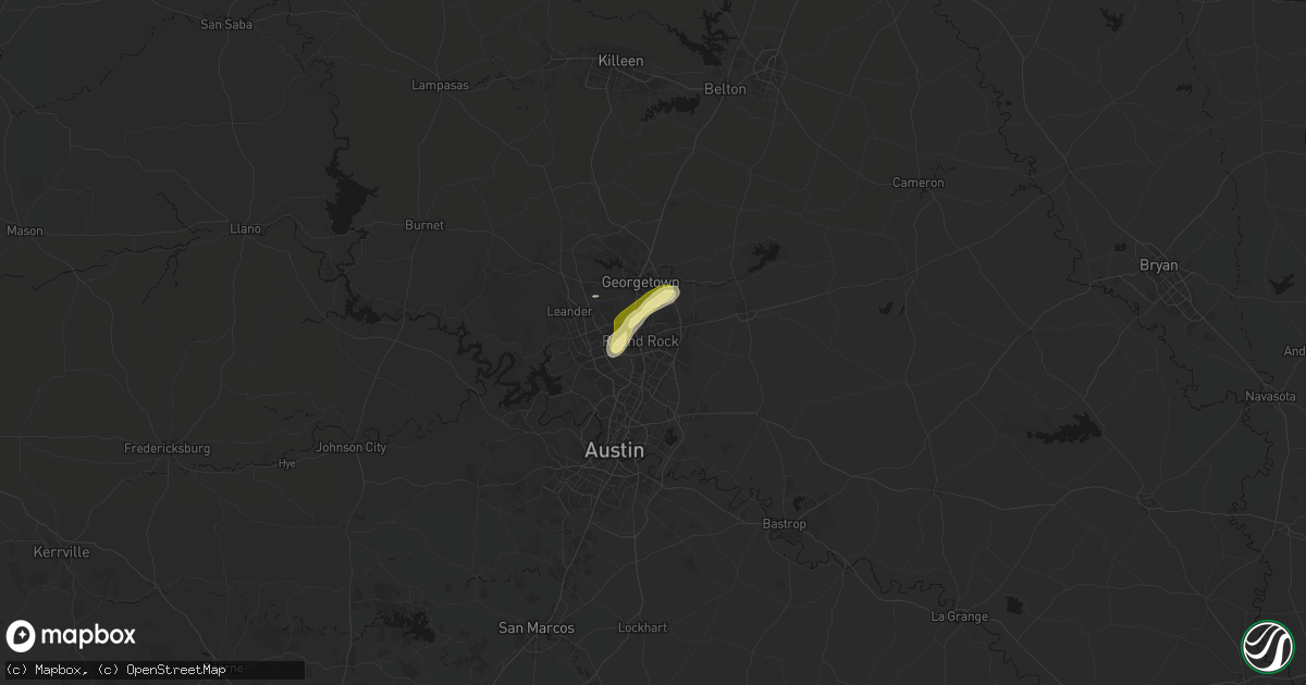 Hail Map in Round Rock, TX on April 18, 2026 - HailTrace