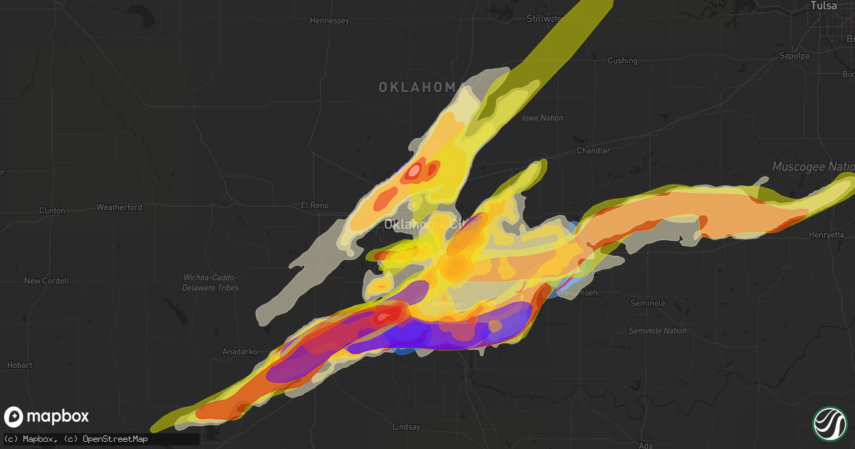 Hail Map in Oklahoma City, OK on April 19, 2023 - HailTrace