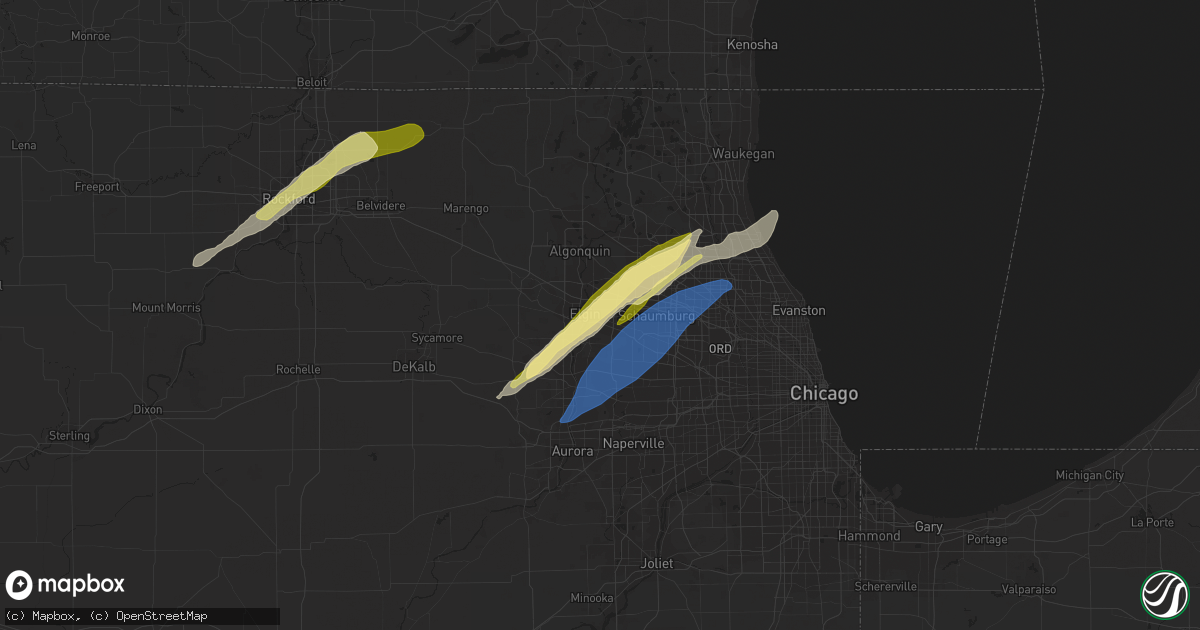 Hail Map in Elgin, IL on April 20, 2023 - HailTrace