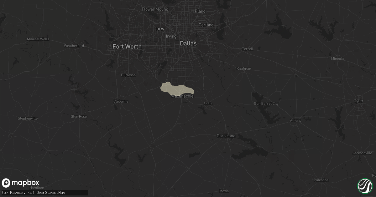 Hail Map in Waxahachie, TX on April 20, 2024 - HailTrace