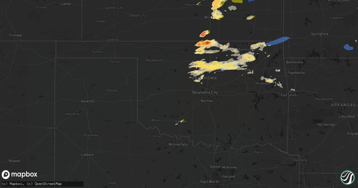Hail Map in Oklahoma on April 23, 2026 - HailTrace