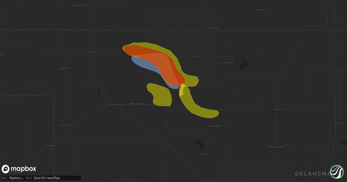 Hail Map in Waynoka, OK on April 24, 2025 - HailTrace