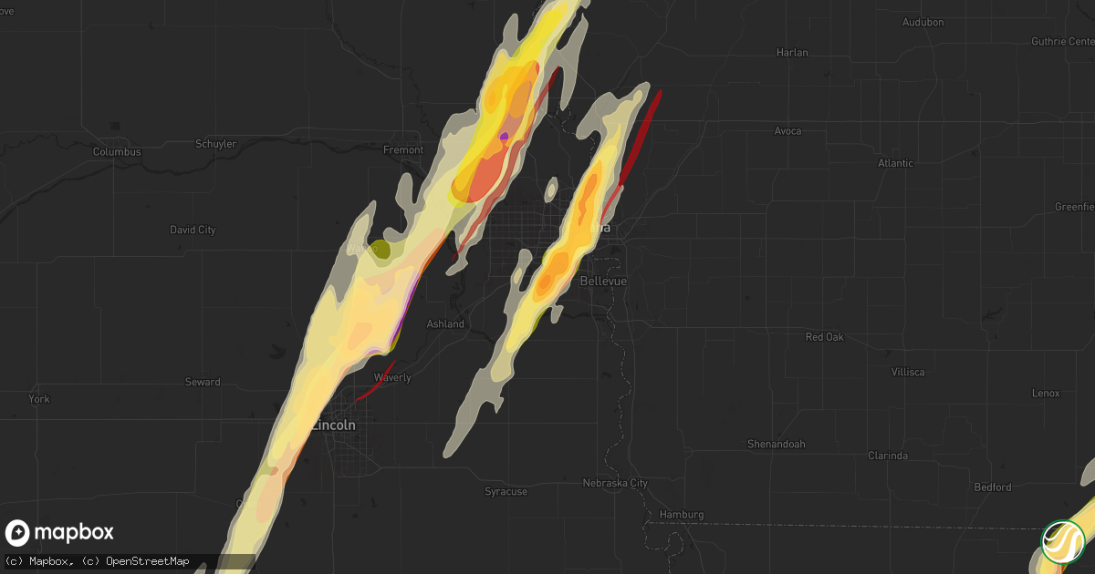 Hail Map in Papillion, NE on April 26, 2024 - HailTrace
