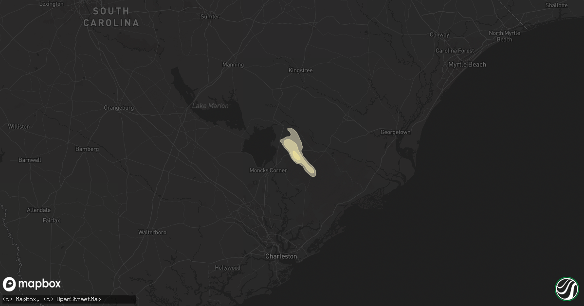 Hail Map in Bonneau, SC on April 26, 2025 - HailTrace