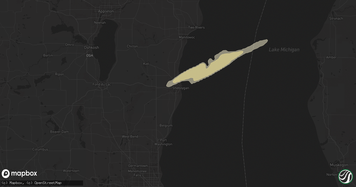 Hail Map in Sheboygan, WI on April 27, 2024 - HailTrace