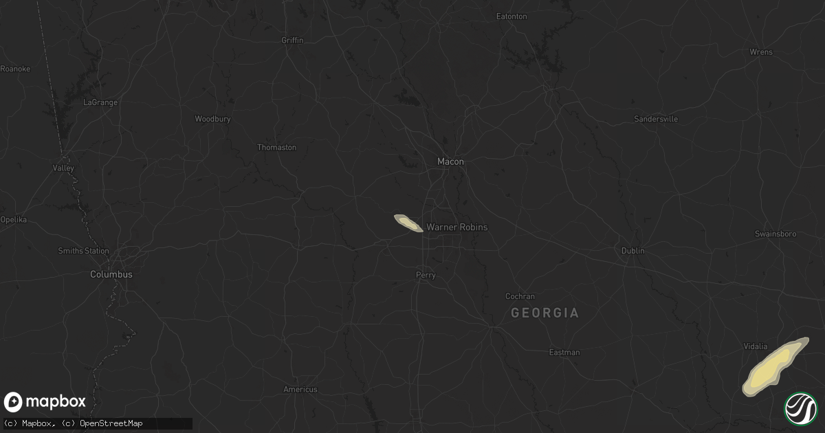 Hail Map in Byron, GA on April 27, 2025 - HailTrace