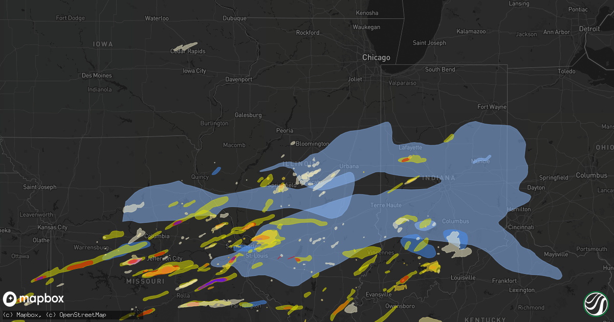 Hail Map in Illinois on April 27, 2026 - HailTrace