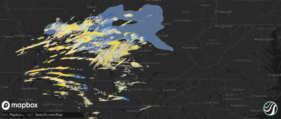Hail Map in Kentucky on April 27, 2026 - HailTrace