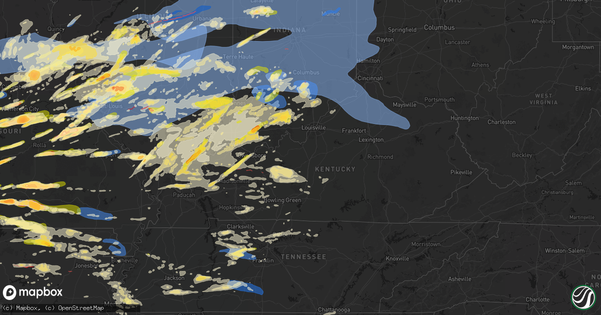 Hail Map in Kentucky on April 27, 2026 - HailTrace