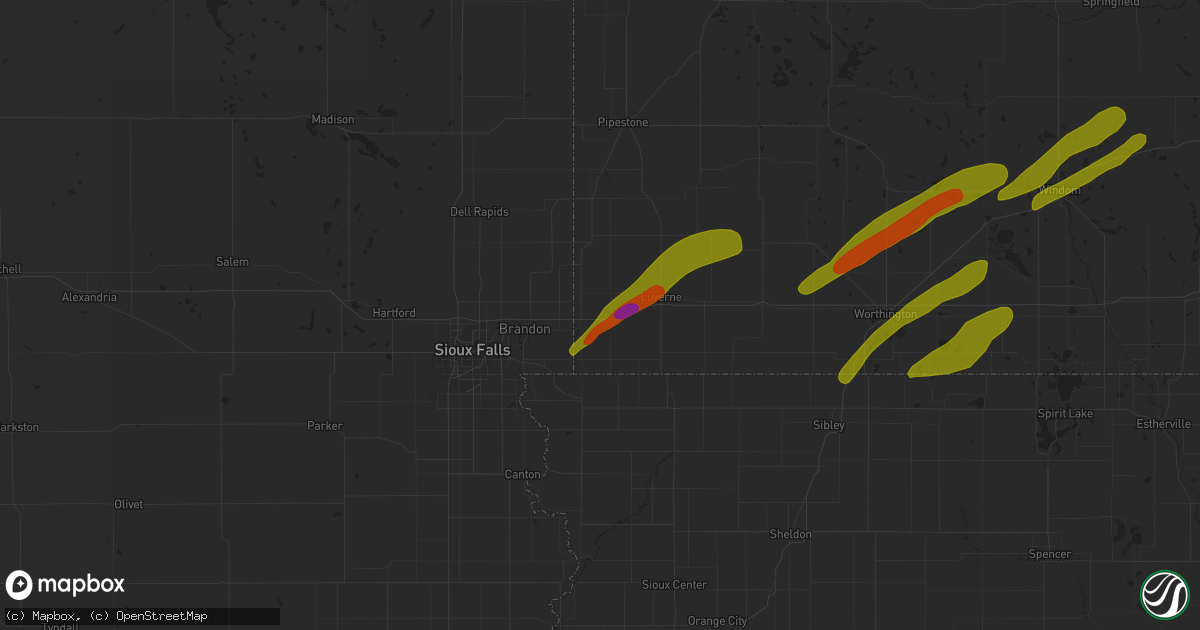 Hail Map in Beaver Creek, MN on April 28, 2025 - HailTrace