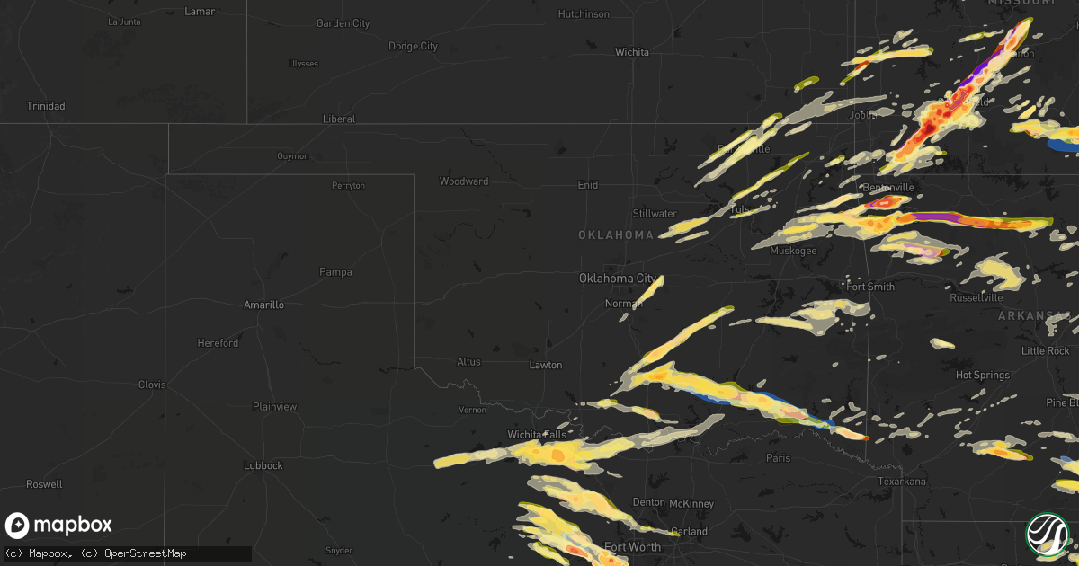 Hail Map in Oklahoma on April 28, 2026 - HailTrace