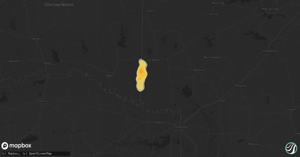 Hail Map in Winthrop, AR on April 29, 2024 - HailTrace