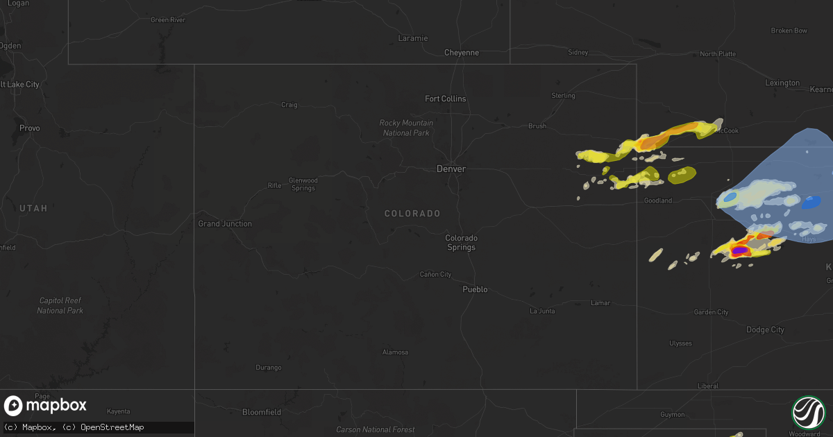 Hail Map in Colorado on May 1, 2024 - HailTrace
