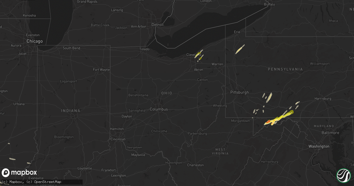Hail Map in Ohio on May 1, 2025 - HailTrace