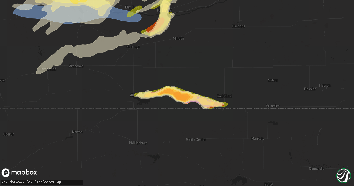 Hail Map in Franklin, NE on May 5, 2023 - HailTrace