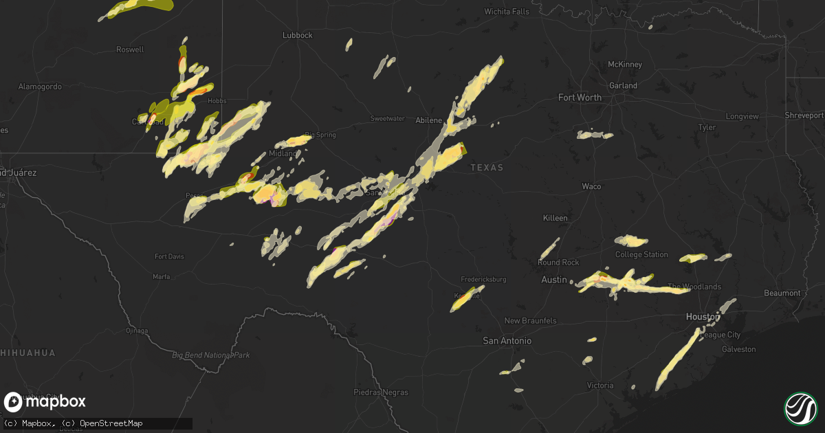 Hail Map in Texas on May 5, 2025 - HailTrace