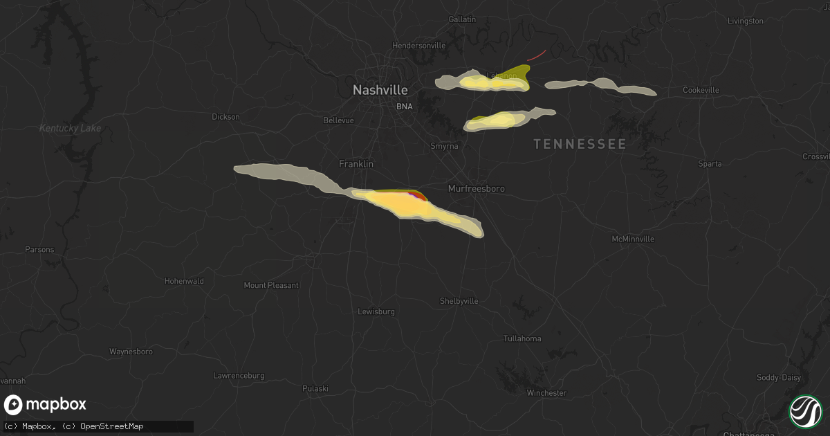 Hail Map in Eagleville, TN on May 6, 2024 - HailTrace