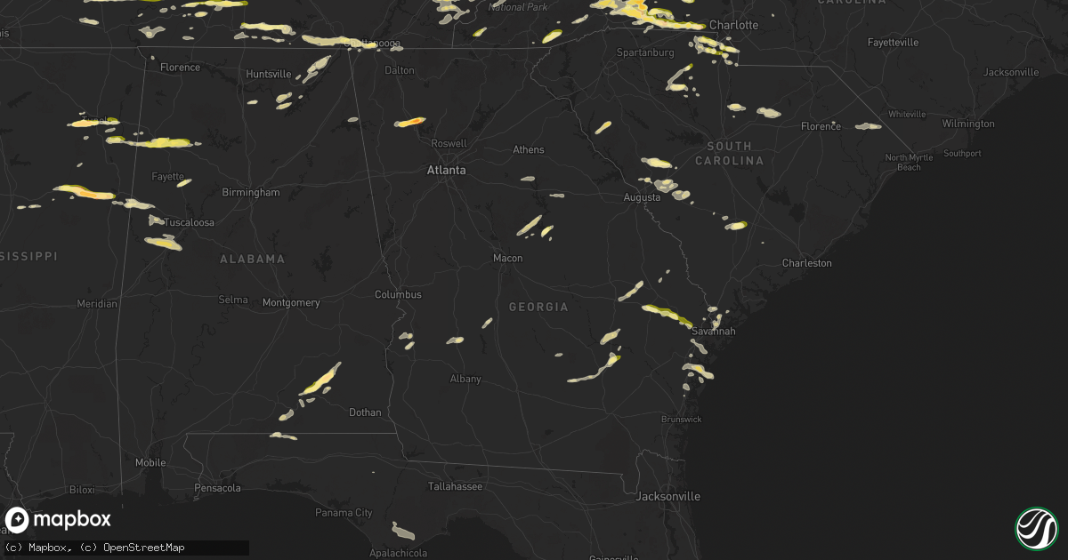 Hail Map in Georgia on May 8, 2025 - HailTrace