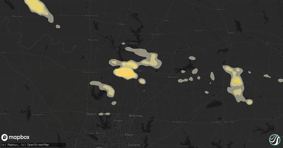 Hail Map in Sherman, TX on May 9, 2026 - HailTrace