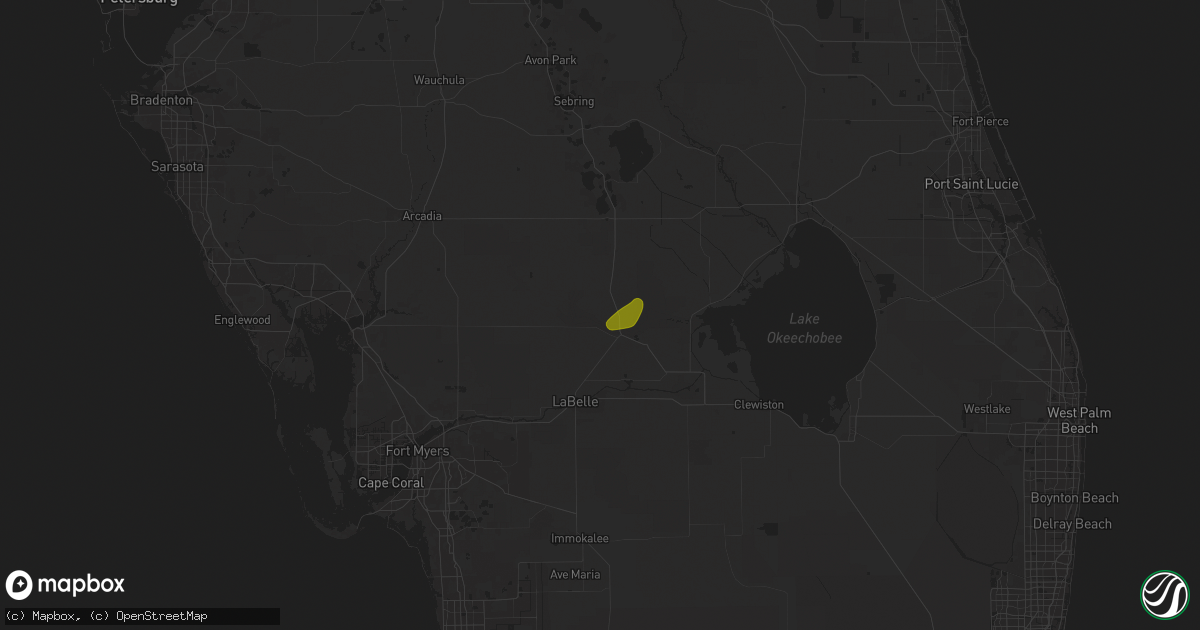Hail Map in Palmdale, FL on May 10, 2025 - HailTrace