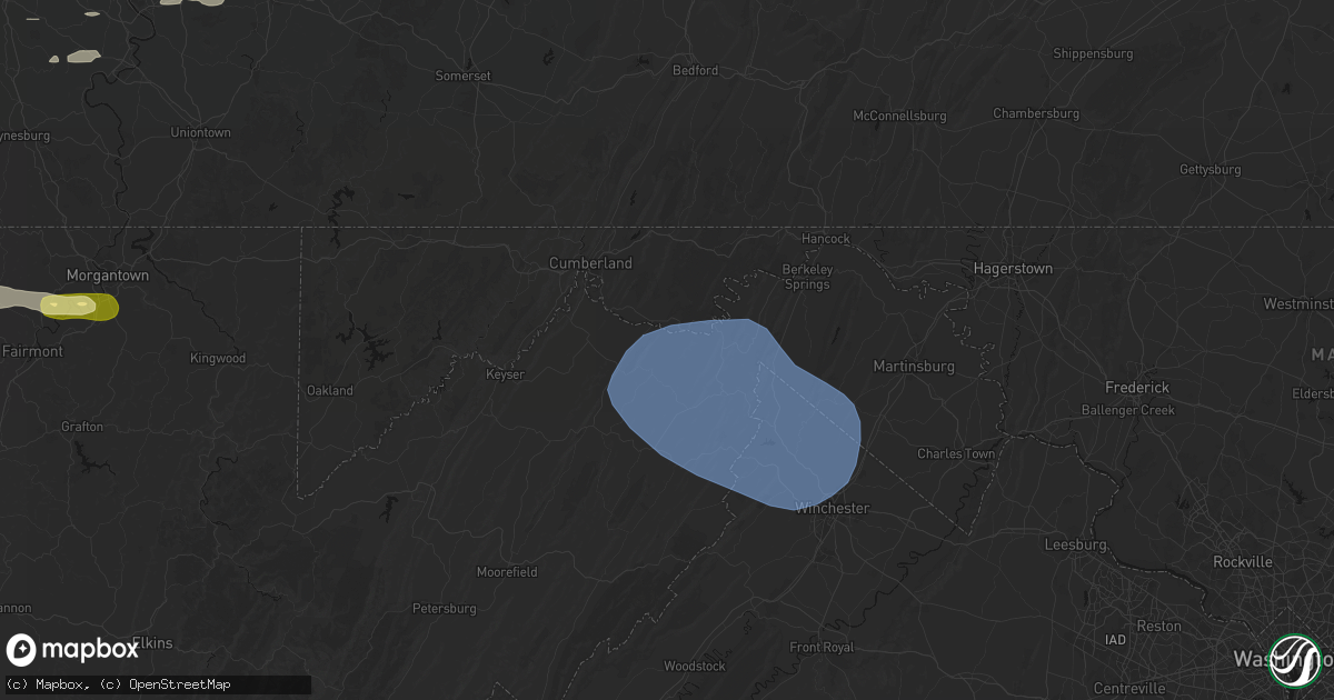 Hail Map in Levels, WV on May 13, 2026 - HailTrace