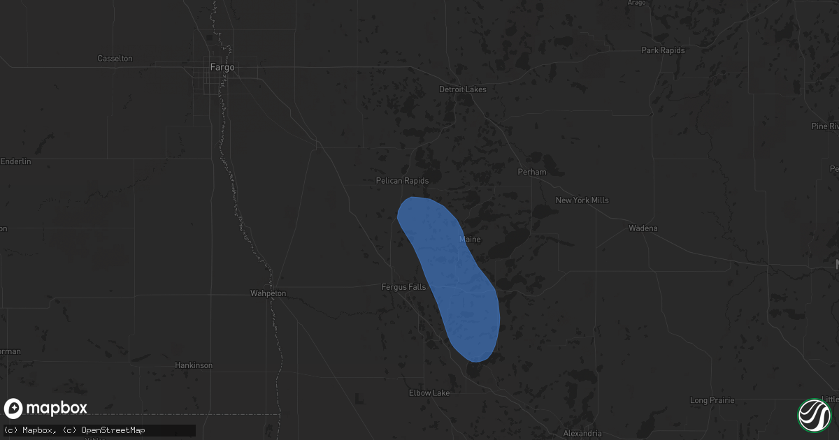 Hail Map in Erhard, MN on May 15, 2025 - HailTrace