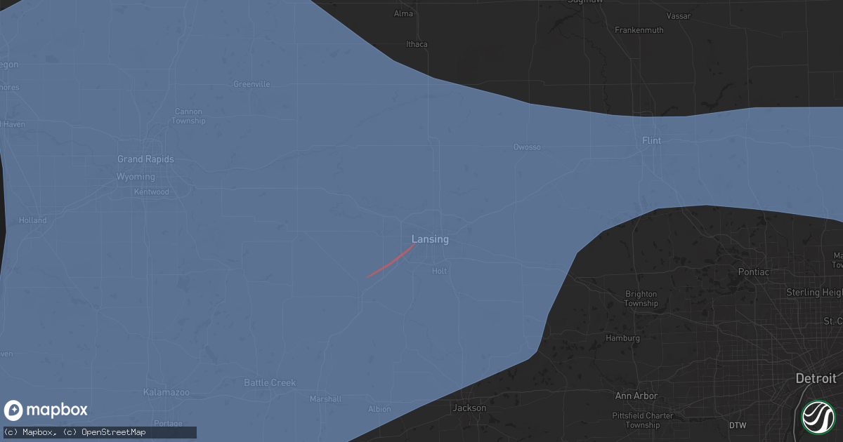 Hail Map in Lansing, MI on May 15, 2025 - HailTrace