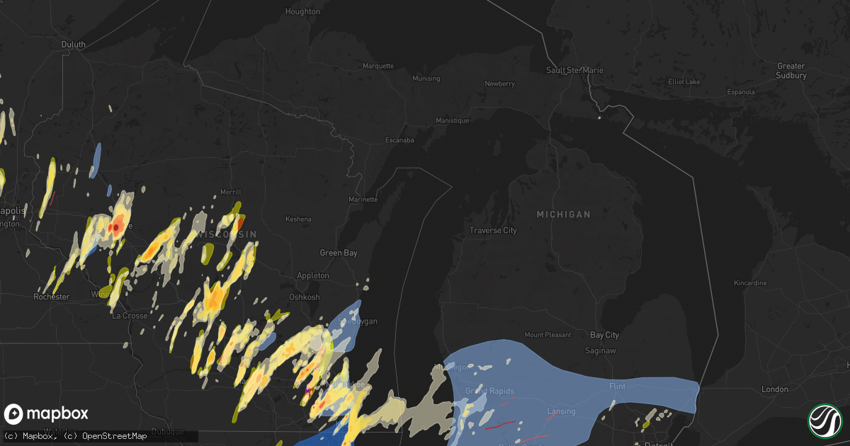 Hail Map in Michigan on May 15, 2025 - HailTrace