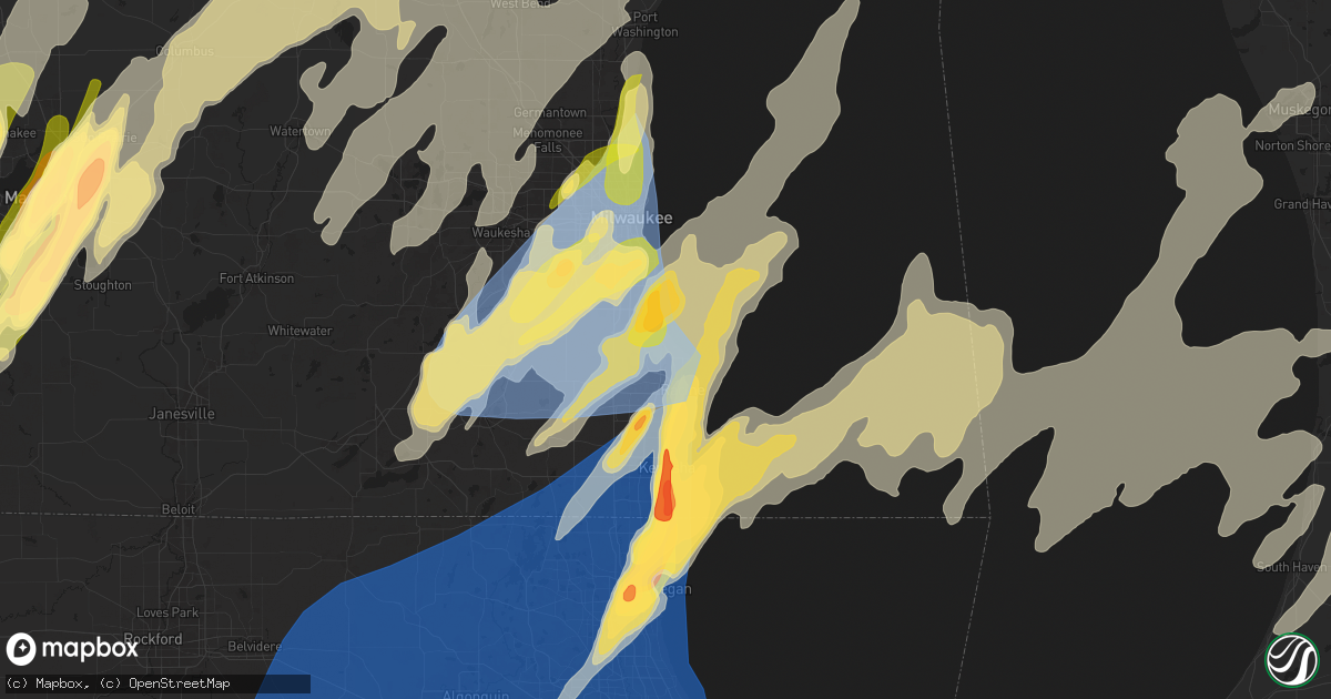 Hail Map in Racine, WI on May 15, 2025 - HailTrace
