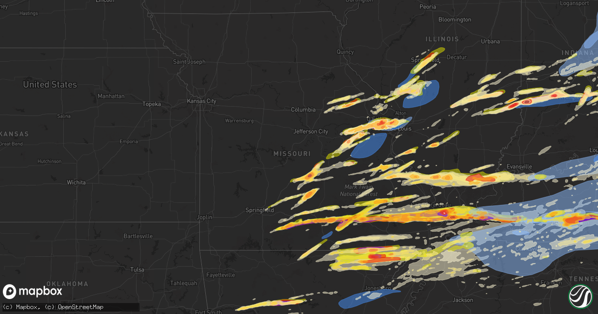 Hail Map in Missouri on May 16, 2025 - HailTrace