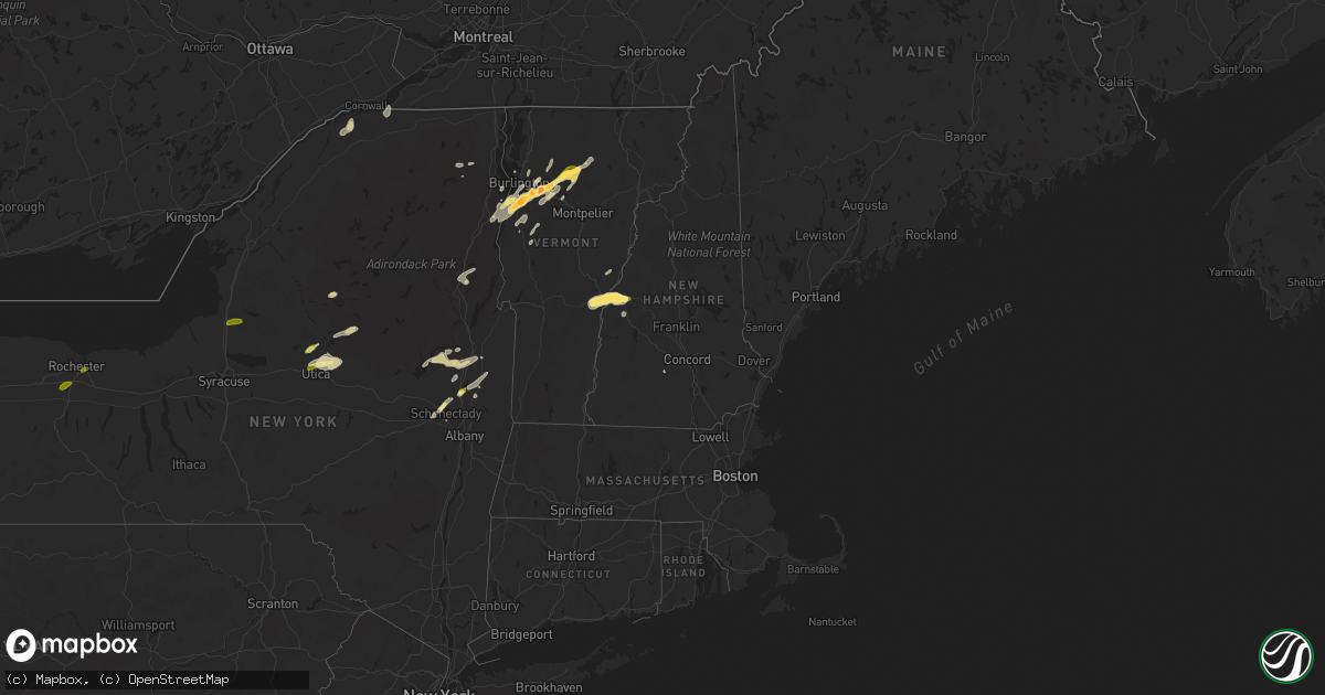 Hail Map in Vermont on May 17, 2025 - HailTrace