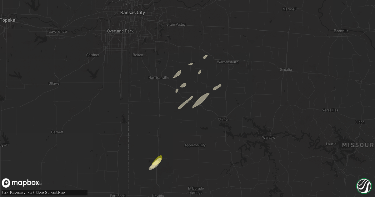 Hail Map in Creighton, MO on May 19, 2025 - HailTrace