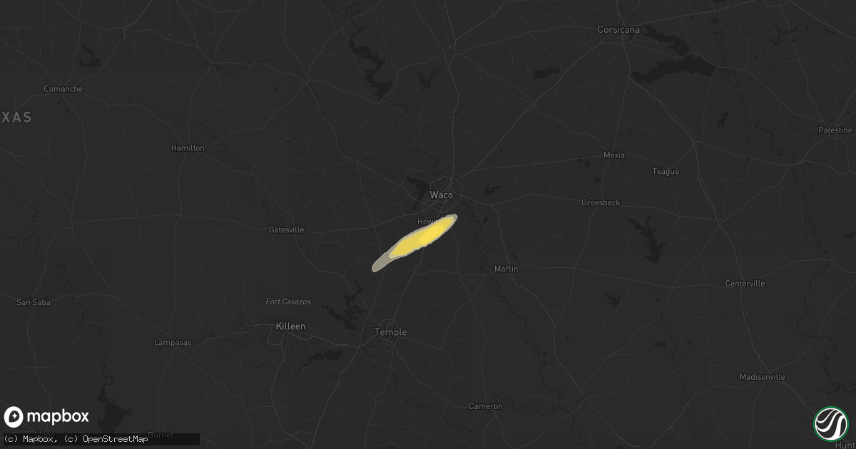 Hail Map in Hewitt, TX on May 19, 2025 - HailTrace